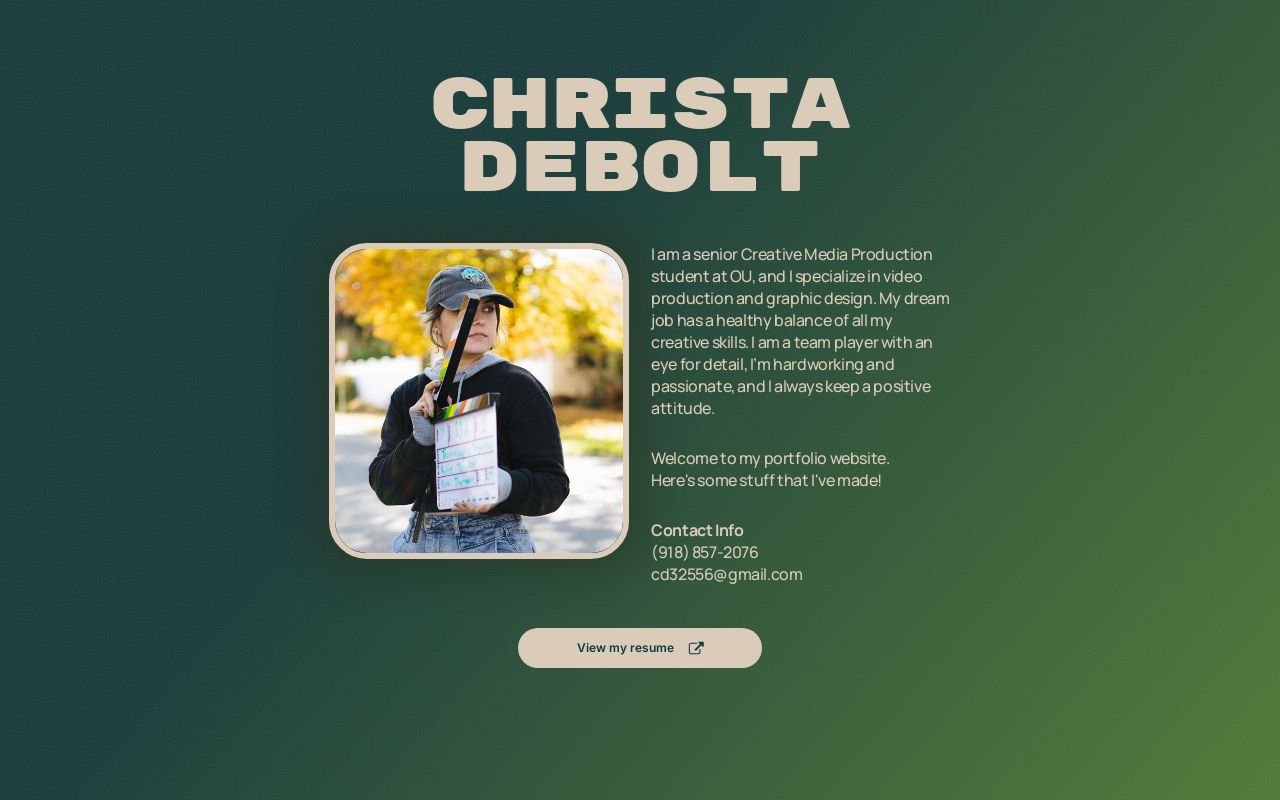 Christa Debolt's Portfolio